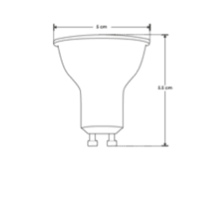 Foco GU10 7W tipo dicroico Luz Nuetro 4100K IP20 Envío a todo México