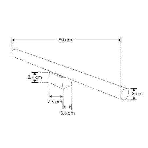 Arbotante Tubular PVC Blanco 8W Blanco cálido / Blanco neutro | Tienda ...