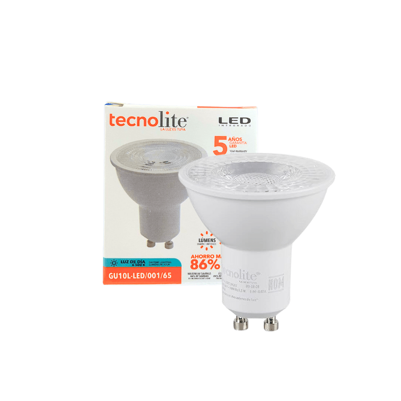 Foco LED, 6W Base GU10 Blanco Cálido | Tienda de Iluminación Online — Wattko